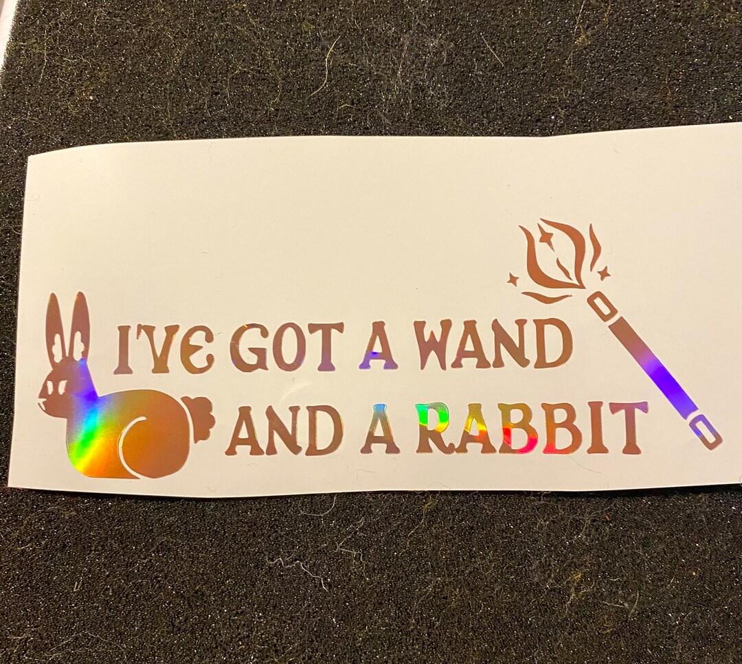 Wand and a Rabbit Vinyl Car/laptop Decal - Etsy