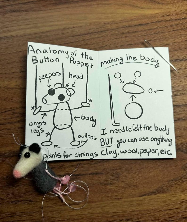 Make Your Own Button Puppet: How-to Zine - Etsy