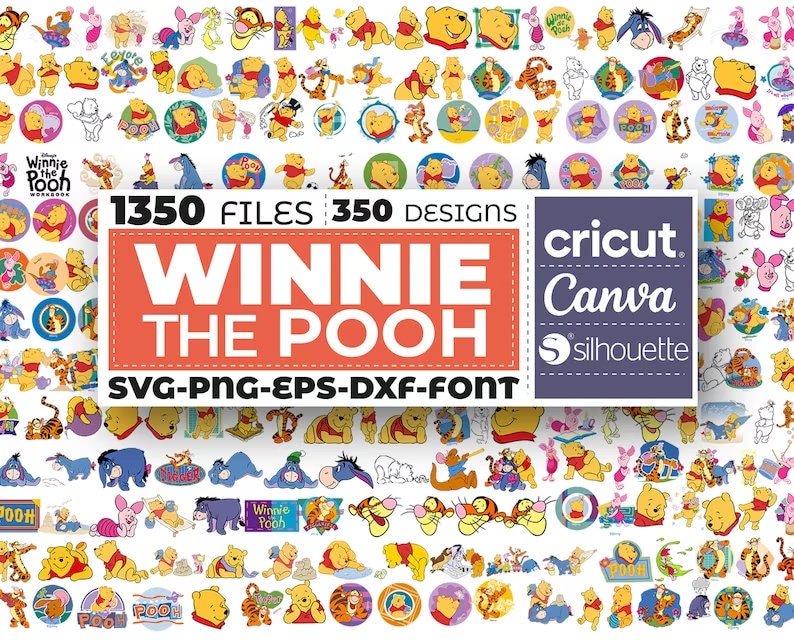 Winnie the Pooh SVG Bundle, Pooh Svg Layered Bundle, Winnie the Pooh ...