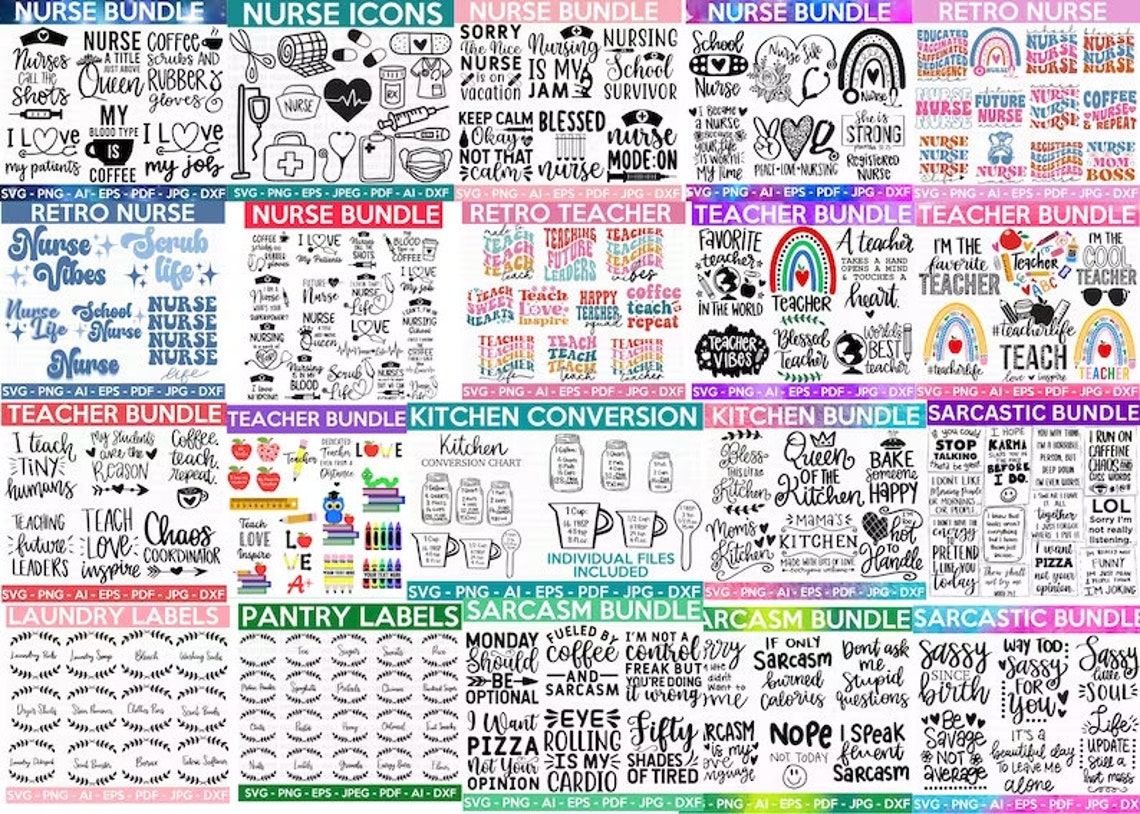 7000+ MEGA SVG Bundle, 7000+ Designs, T Shirt Designs SVG, All in One ...