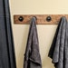 Custom Rustic Wood Towel Robe Coat Rack Bar, Industrial Pipe Hooks ...