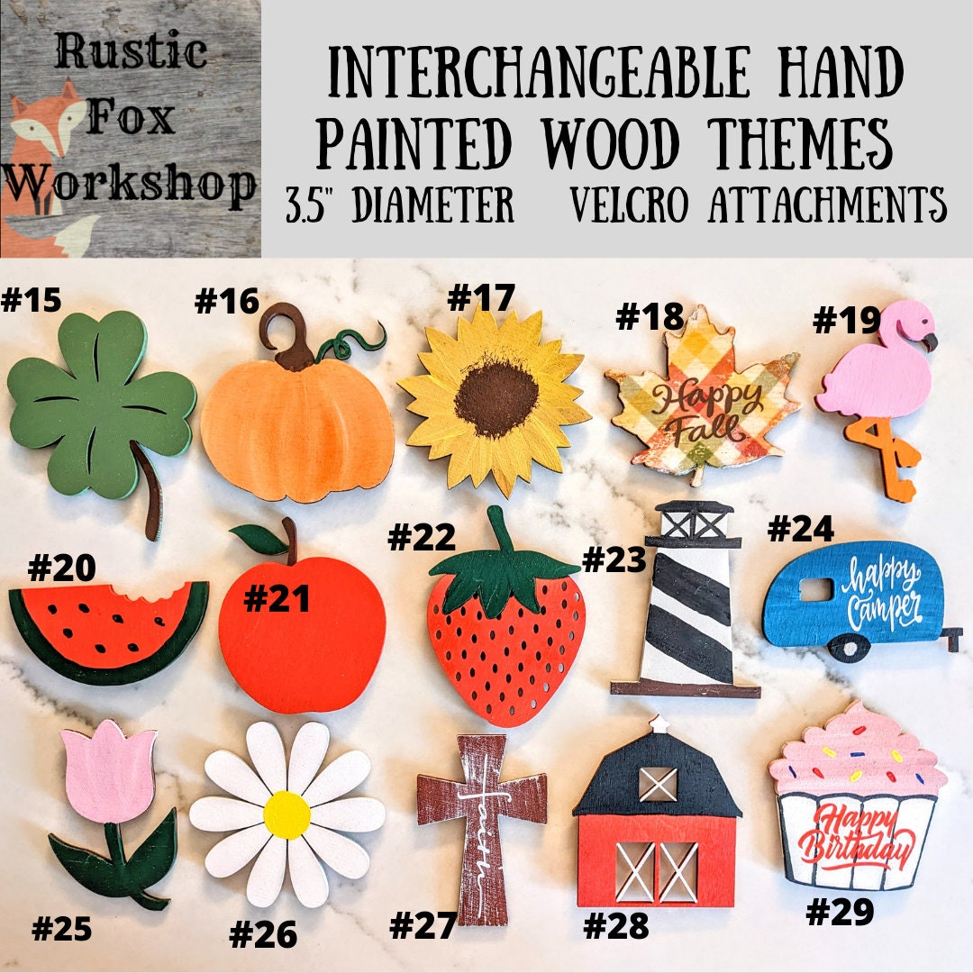 Themed Wood Calendar: Interchangeable Holiday Pieces, Wall Hanging - Etsy