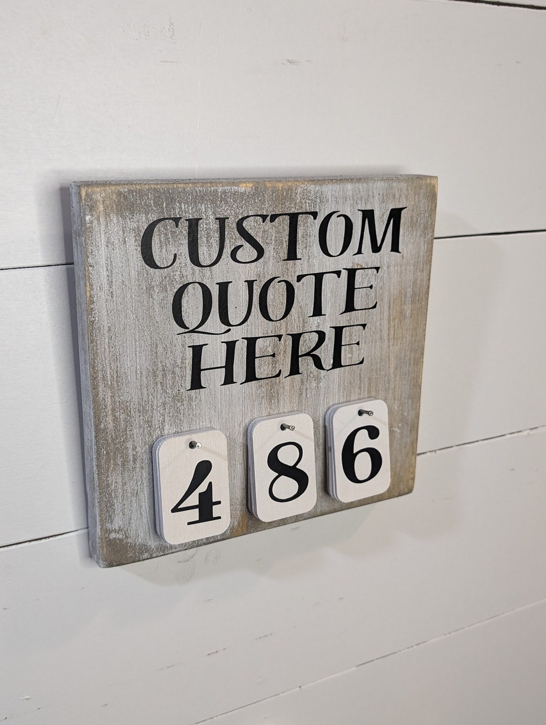 Custom Quote Wood Sign: Incident Counter, Number of Days Since, 7" X 7 ...
