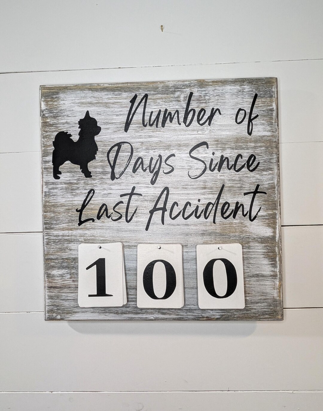 14" Customizable Dog Accident Tracker Sign: Solid Wood Wall Hanging - Etsy