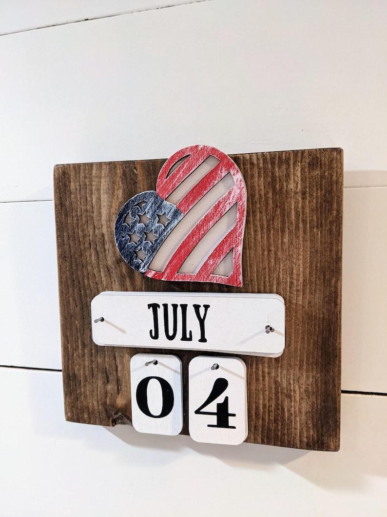 Interactive Calendar With Interchangeable Wood Themed Pieces - Etsy