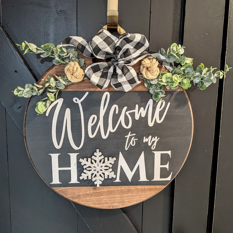 Wreath Signs Welcome - Etsy