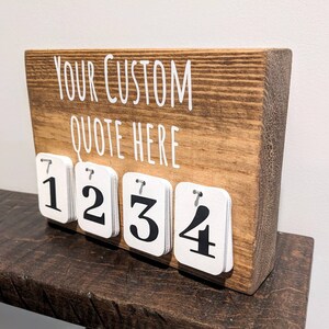 6" X 6" Custom Quote Incident DESKTOP Accent Sign, Number of Days Since ...