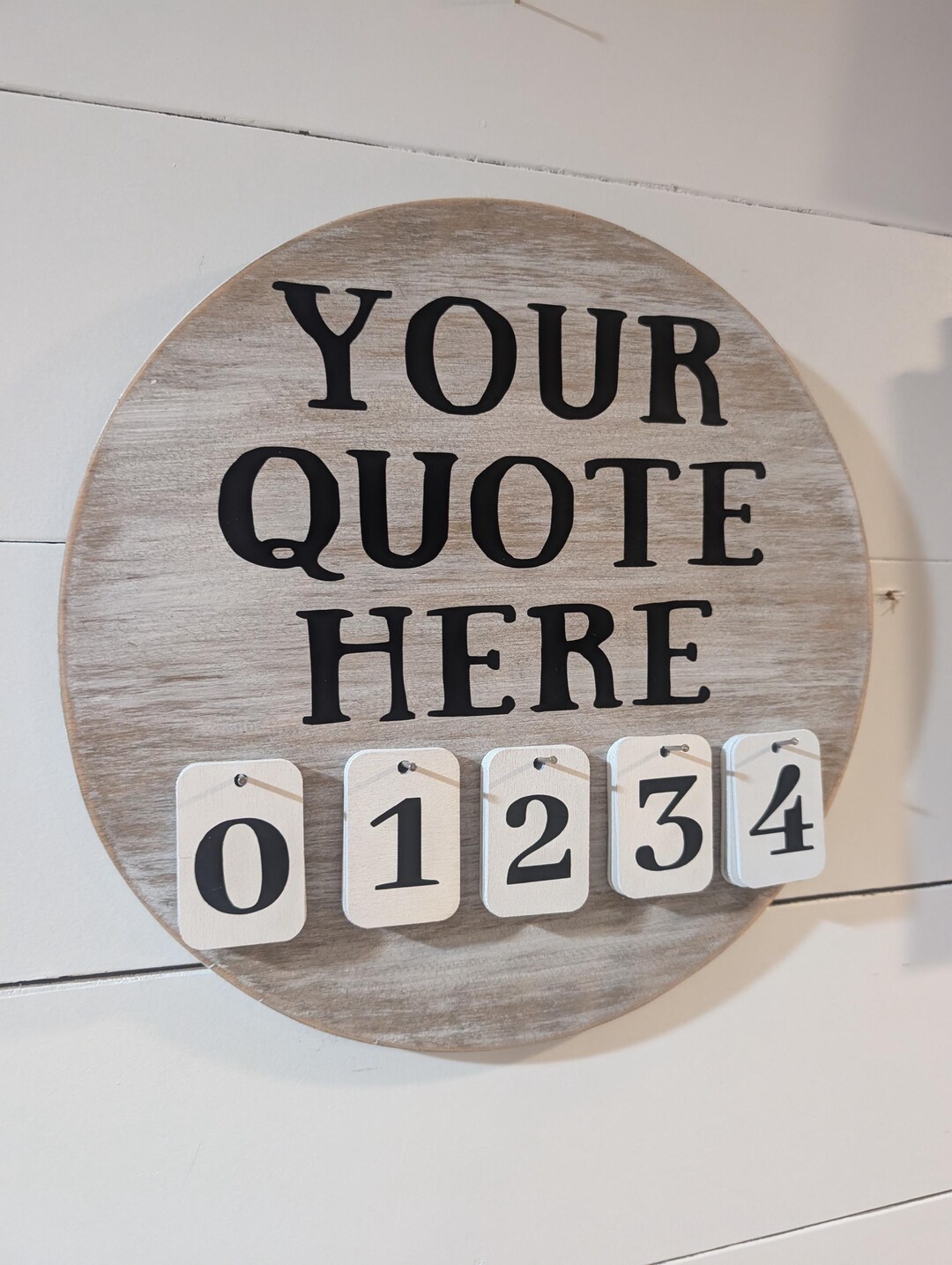 11" Round Customizable Number WALL HANGING Sign, Countdown, Incident ...