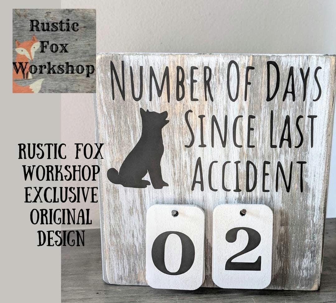 Husky Accident Counter Sign: Solid Wood Desktop Sign (customize), 6" X ...
