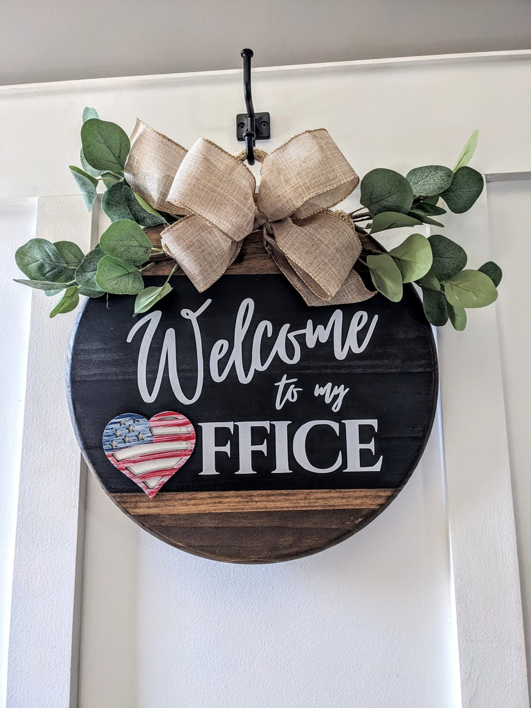 Welcome to MY Office Door Hanger: Interchangeable Rustic Wood Wreath ...