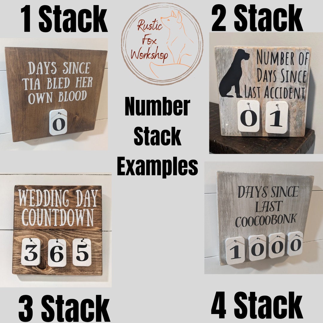 Days Since Last Incident Sign: Custom Solid Wood Number Counter - Etsy