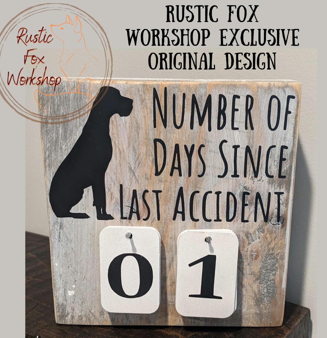 Great Dane Days Since Last Accident Wood Sign, Customizable Dog Breed ...