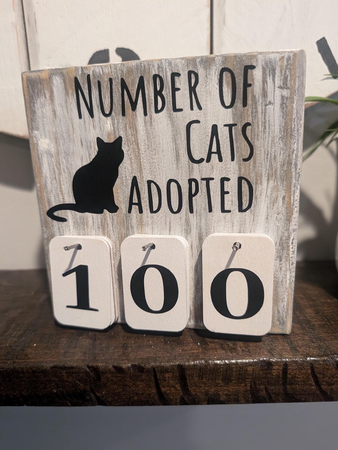 Customizable Cat Foster Sign: Wood Desktop Counter, Pet Gift - Etsy