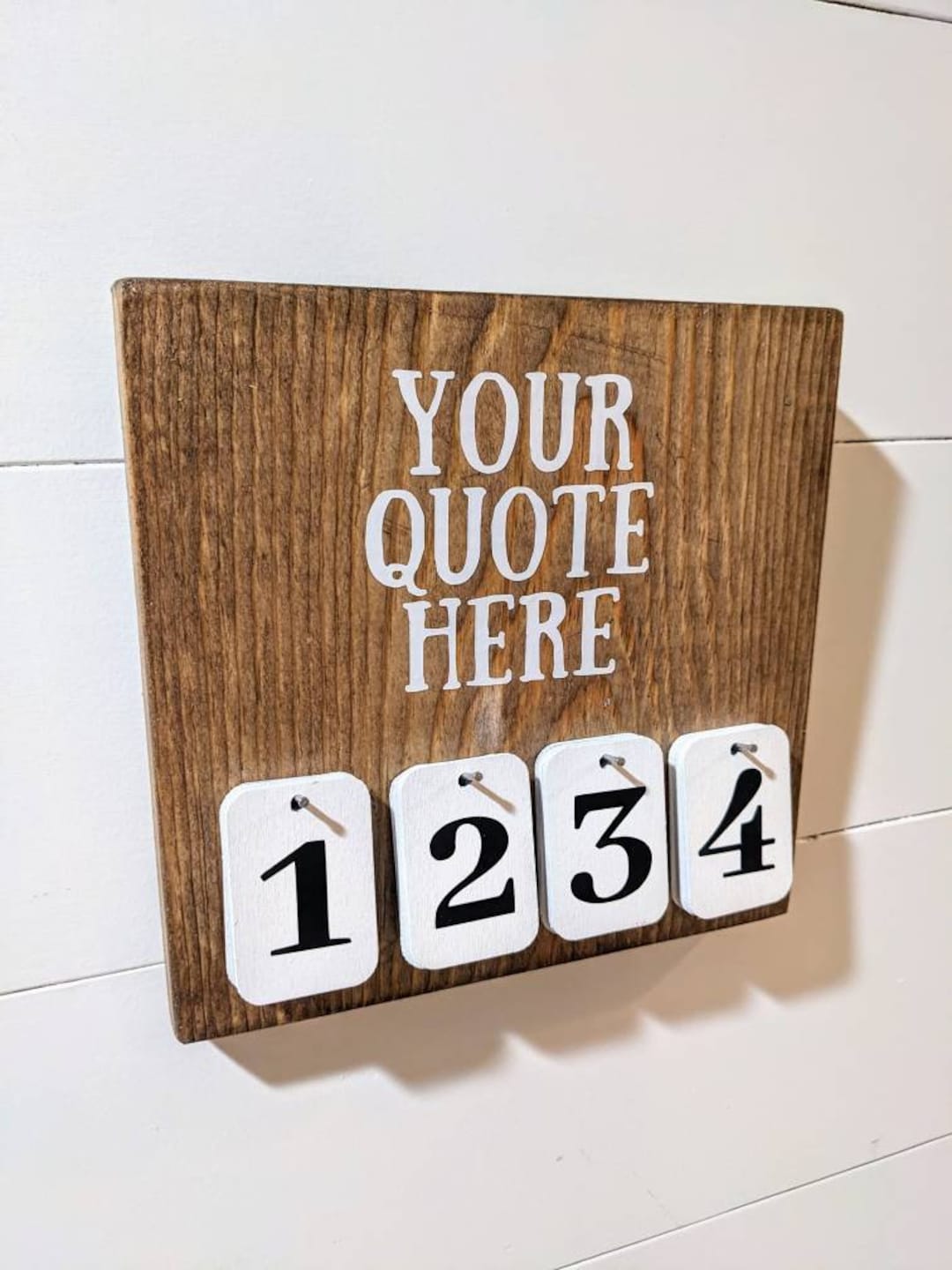7" X 7" Custom Quote Incident WALL HANGING Sign, Solid Wood, Counter ...
