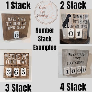 7" X7" Graduation Countdown WALL HANGING Number Sign, Custom Quote ...