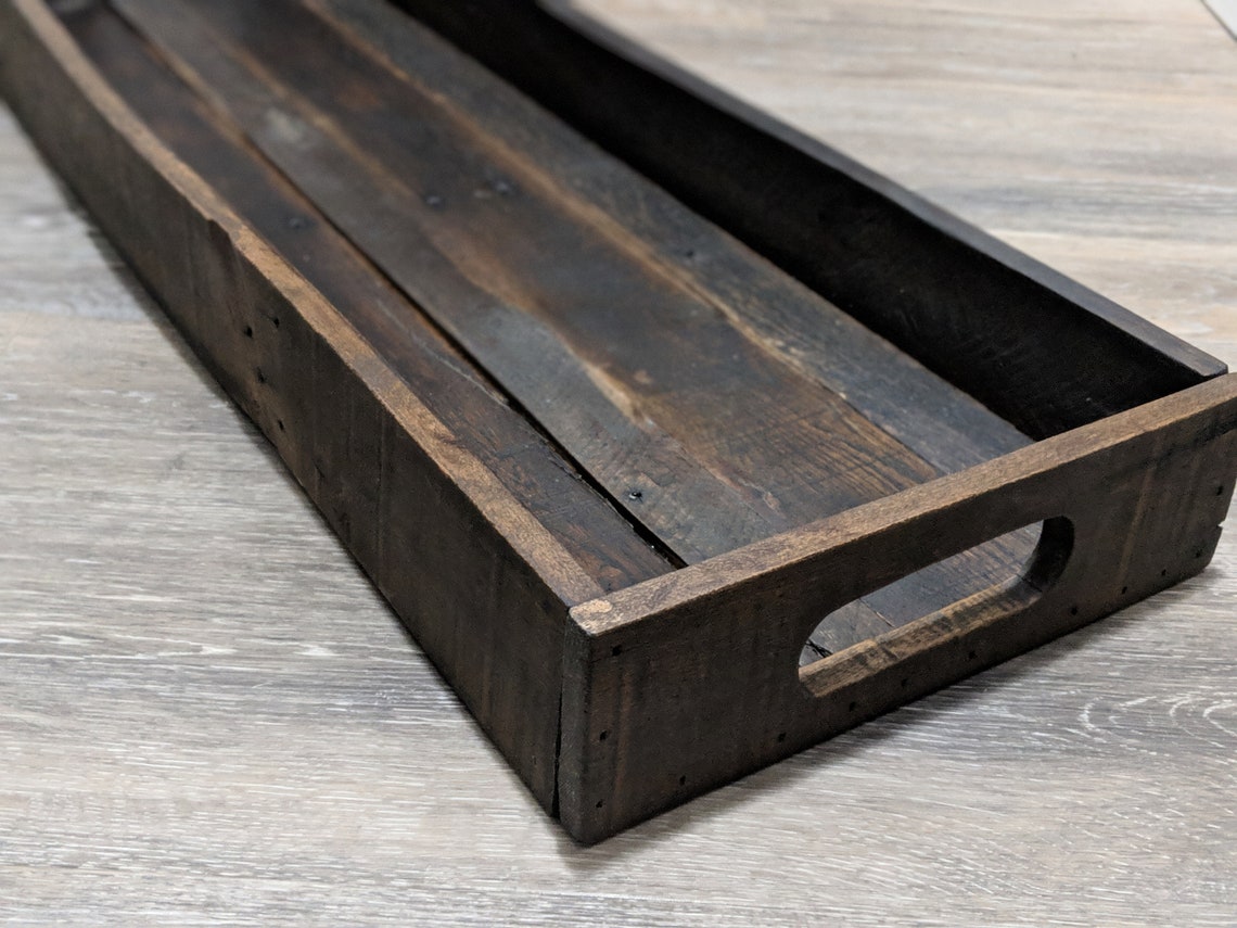 Custom Built Farmhouse Dining Room Table Centerpiece Tray | Etsy