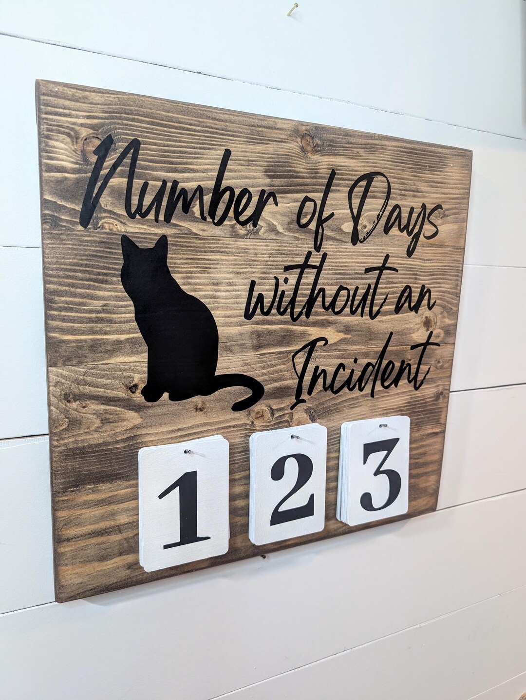 14" X 14" Personalized WALL HANGING Incident Sign, Solid Wood ...