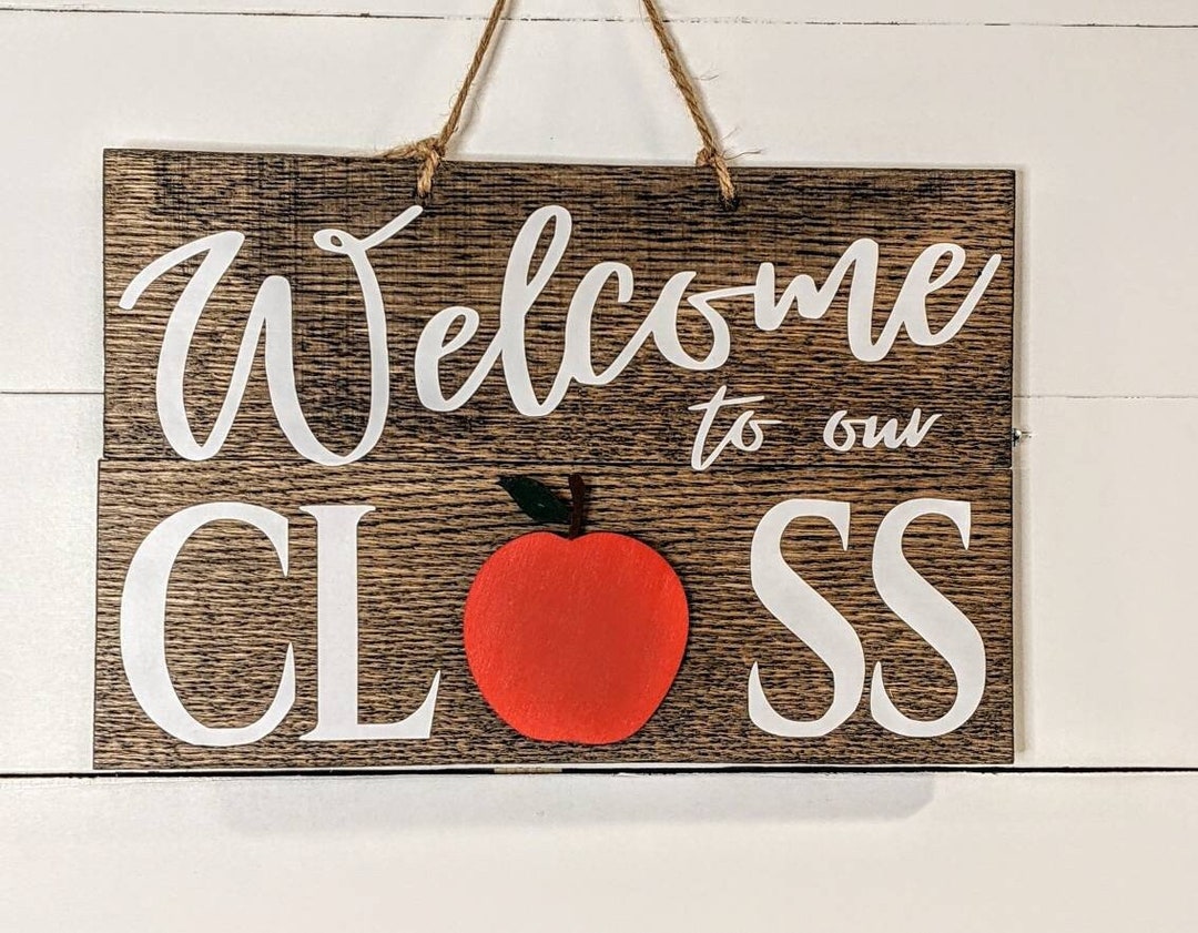 Welcome to Our Class Interchangeable Barn Wood Sign Modern - Etsy