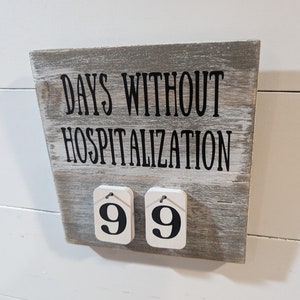 Days Since Last Incident Sign: Custom Solid Wood Number Counter - Etsy