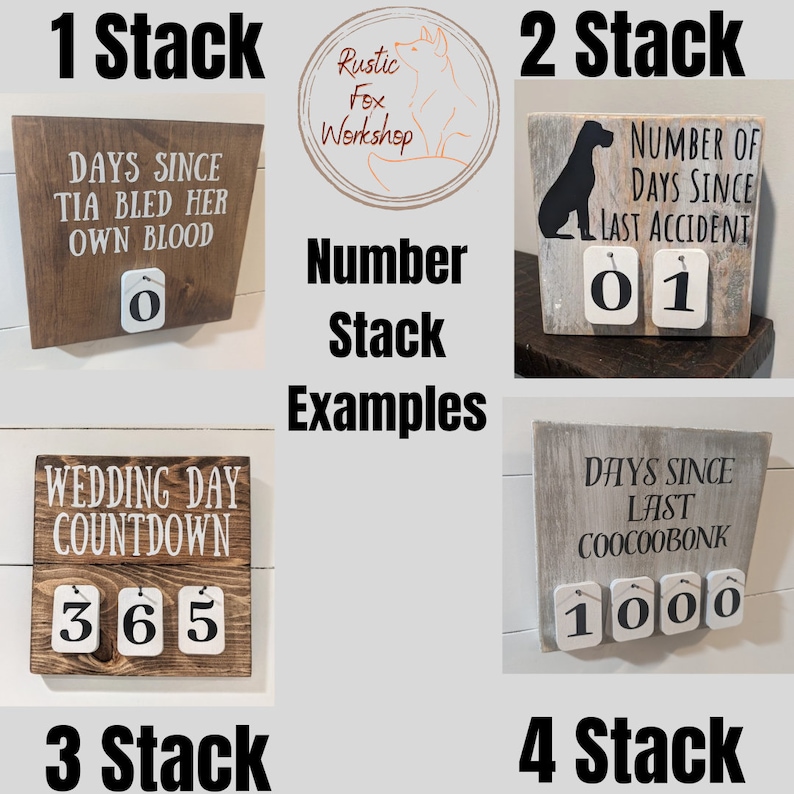 Retirement Countdown Number Sign: Solid Wood Desk Decor, 6"x 6" - Etsy