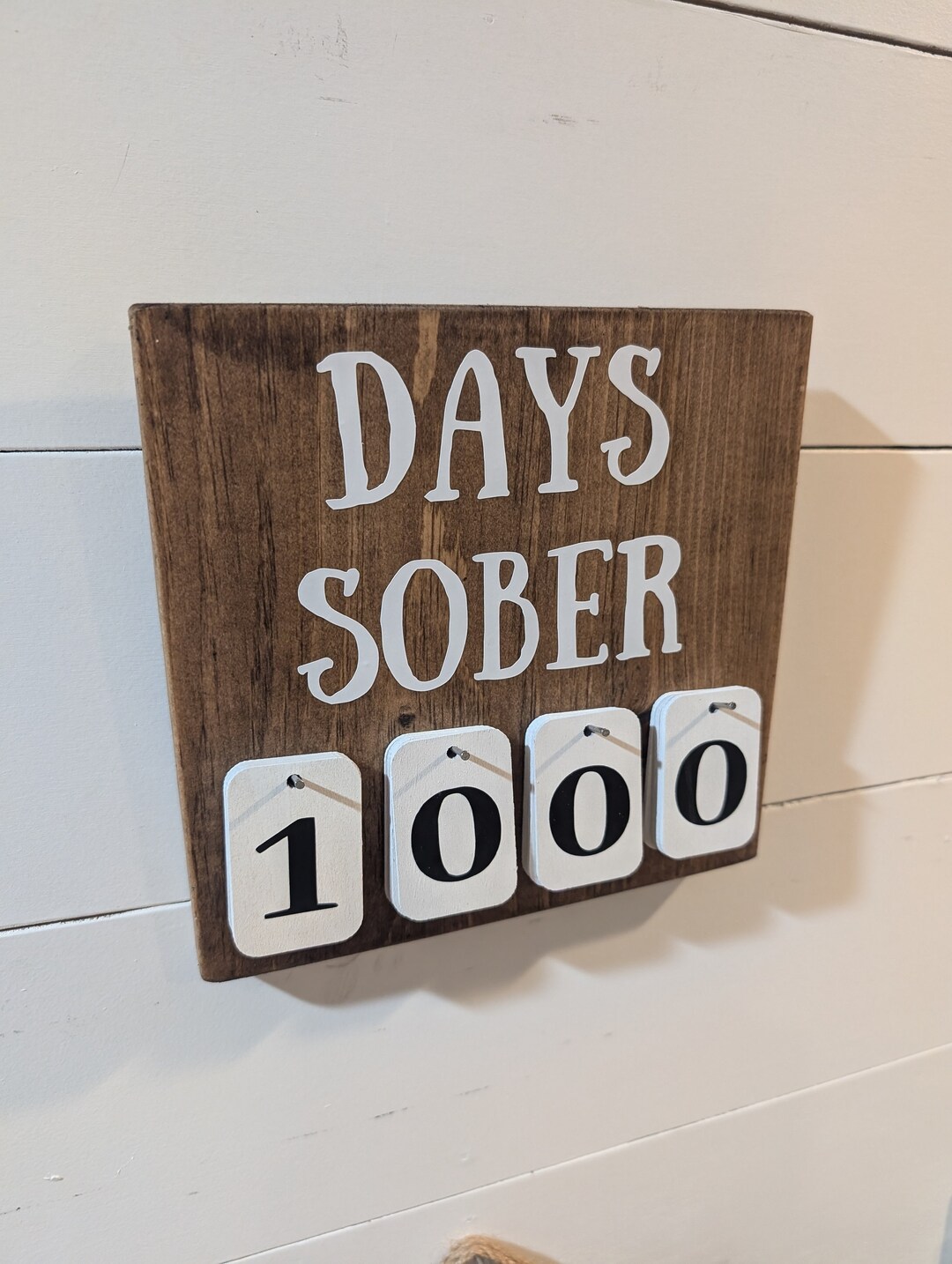 Days Sober Wood Sign: Custom Quote, Number Countdown, 7"x7" - Etsy