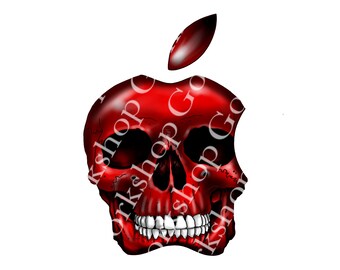 Silver Apple Skull PNG, Digital Download, Sublimation, Spooky Skull - Etsy