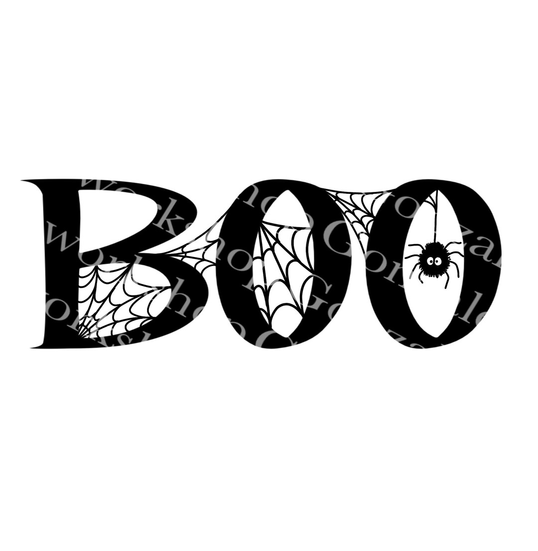 BOO PNG, Spider Web, Halloween, Digital Download, Sublimation, Cute ...
