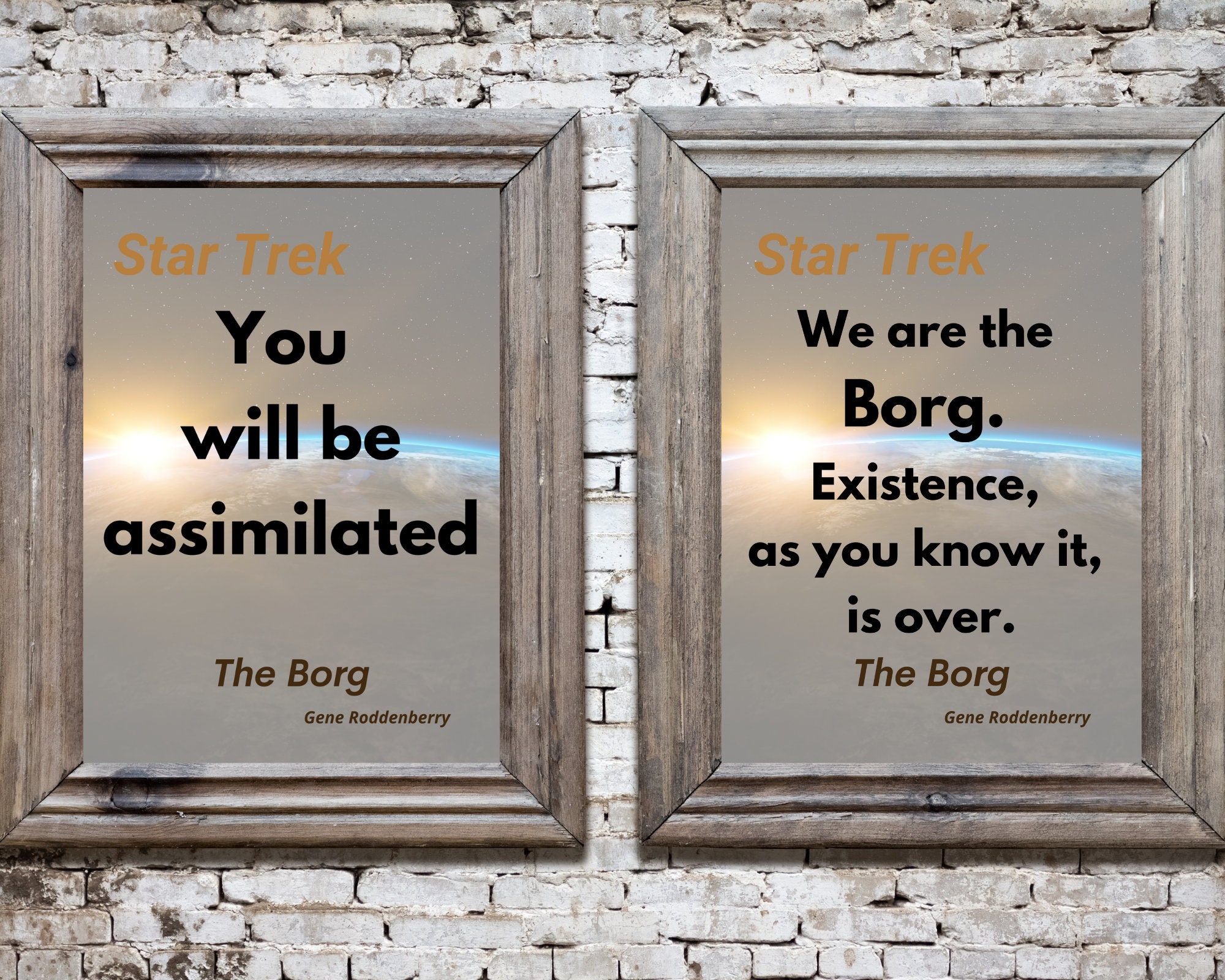 Sale | Star Trek Next Gen and Voyager | Borg- We Are the Borg Quote | TV and Movie | PDF & JPG ...