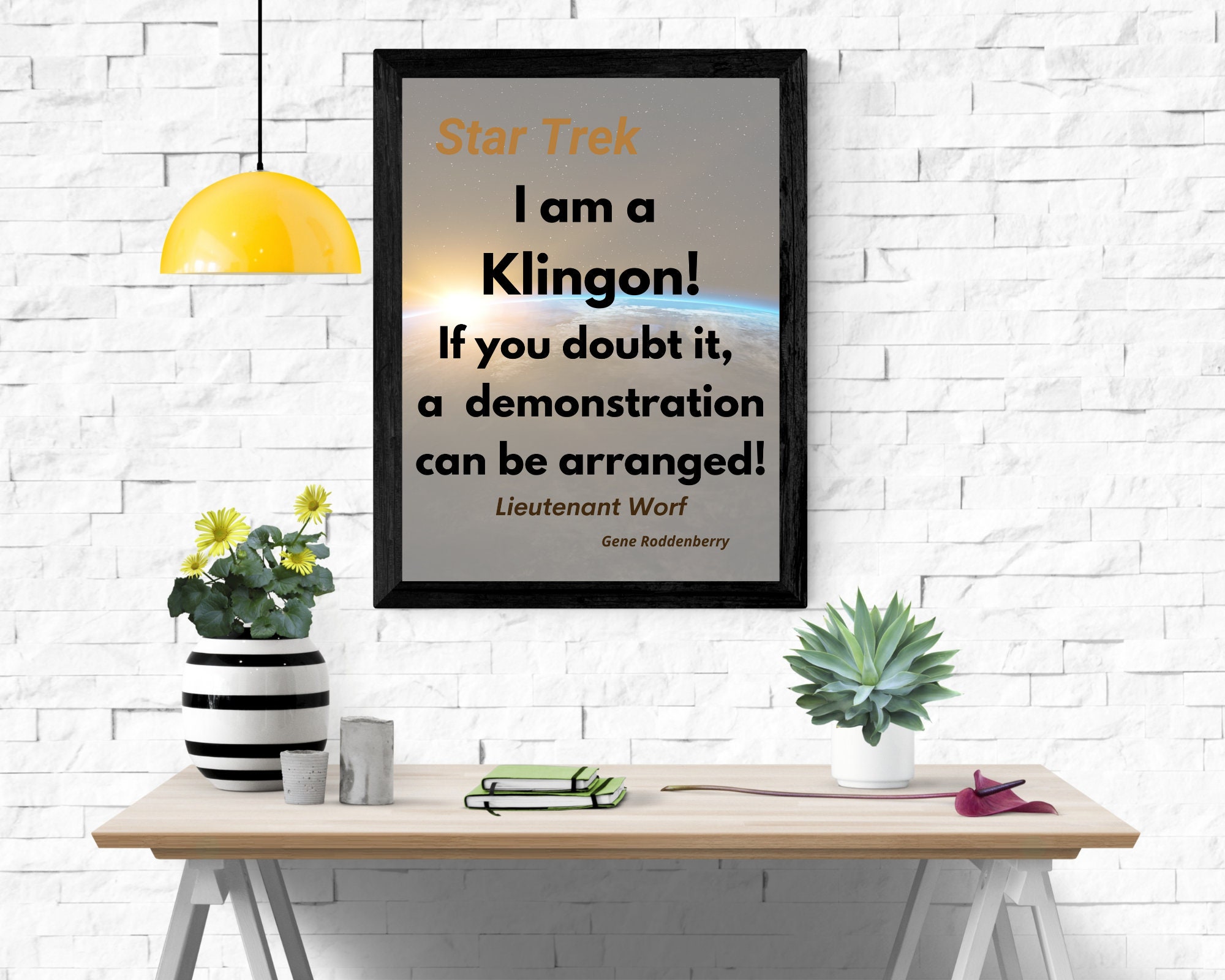 Sale | Star Trek Next Gen and DS9 | Worf- I Am a Klingon Quote | TV and ...