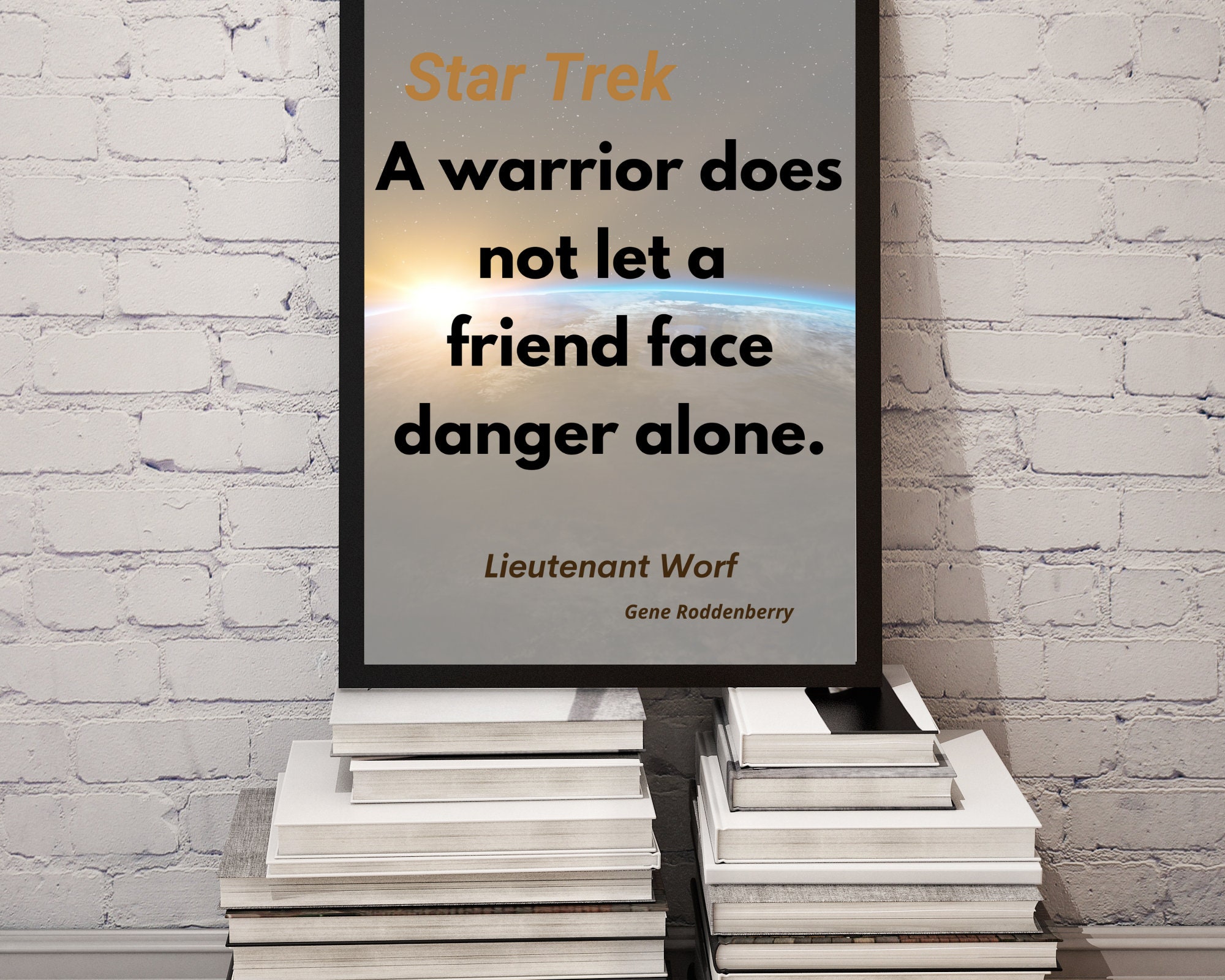 Sale | Star Trek Next Gen and DS9 | Worf Warrior Friend Quote | TV and ...