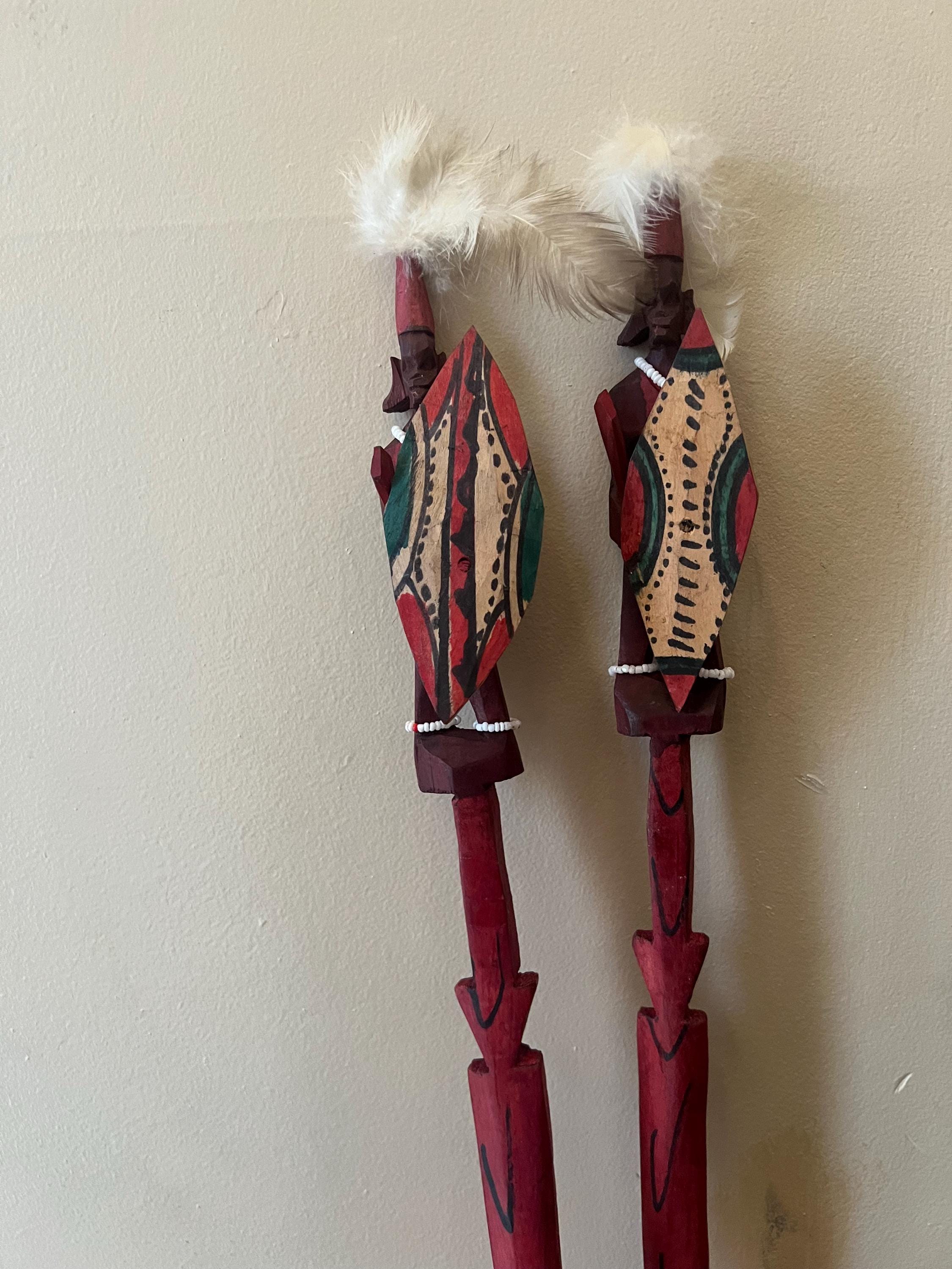 Authentic Kenyan African Mask Hand Carved Wood | Tribal Elephant Wall ...