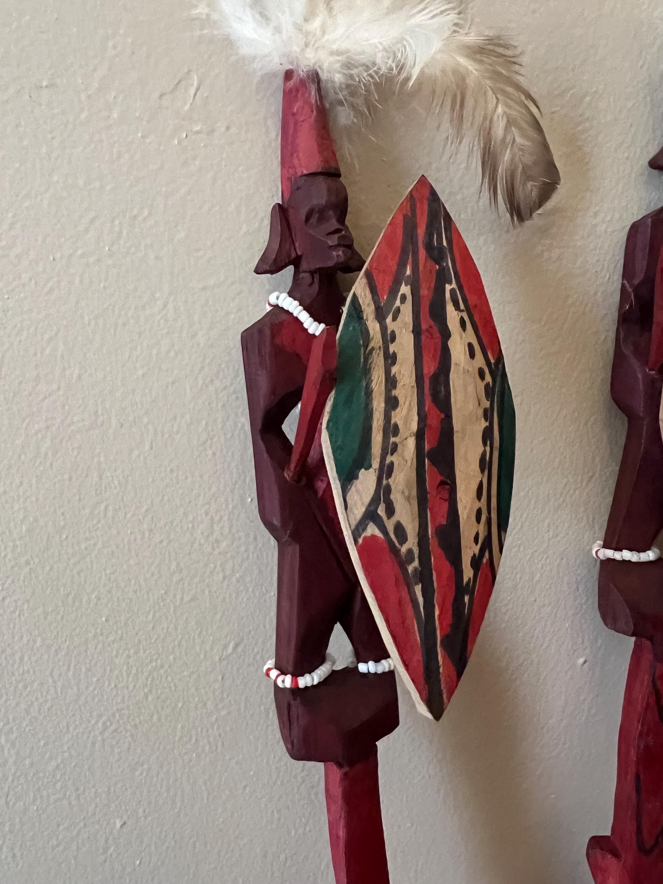 Authentic Kenyan African Mask Hand Carved Wood | Tribal Elephant Wall ...