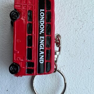 Iconic British Keychains - Red Double Decker Bus & Telephone Booth (3D ...