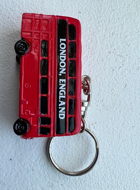 Iconic British Keychains - Red Double Decker Bus & Te… - Gem