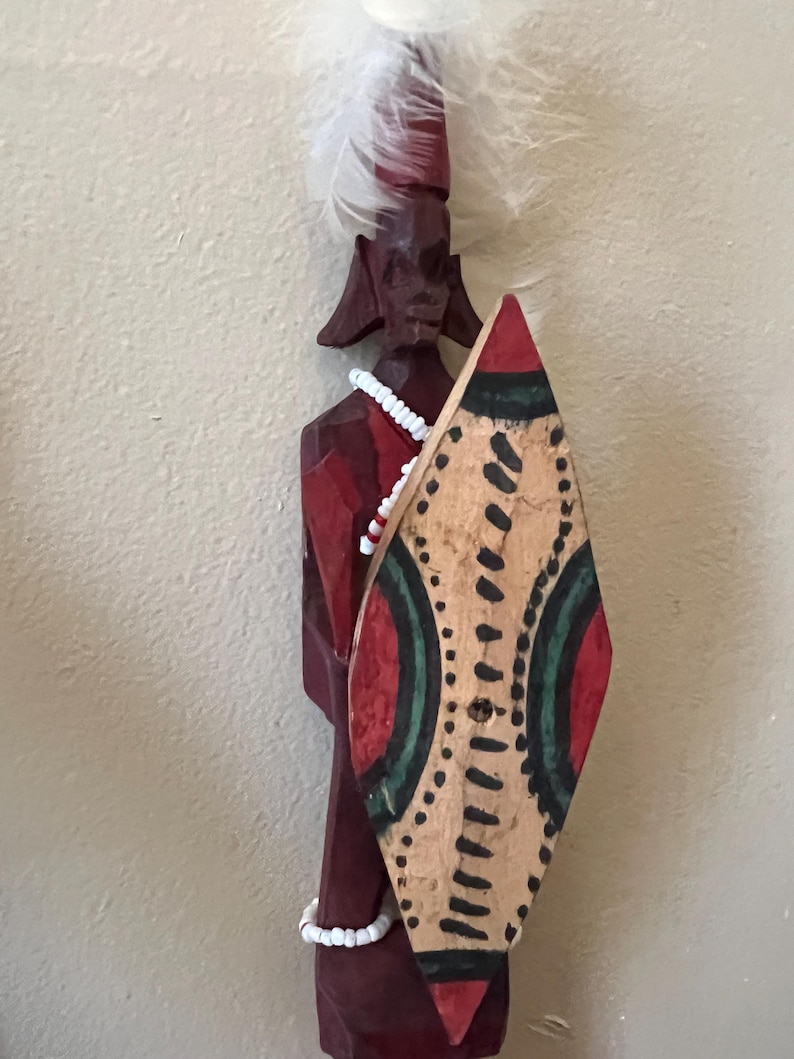 Authentic Kenyan African Mask Hand Carved Wood | Tribal Elephant Wall ...
