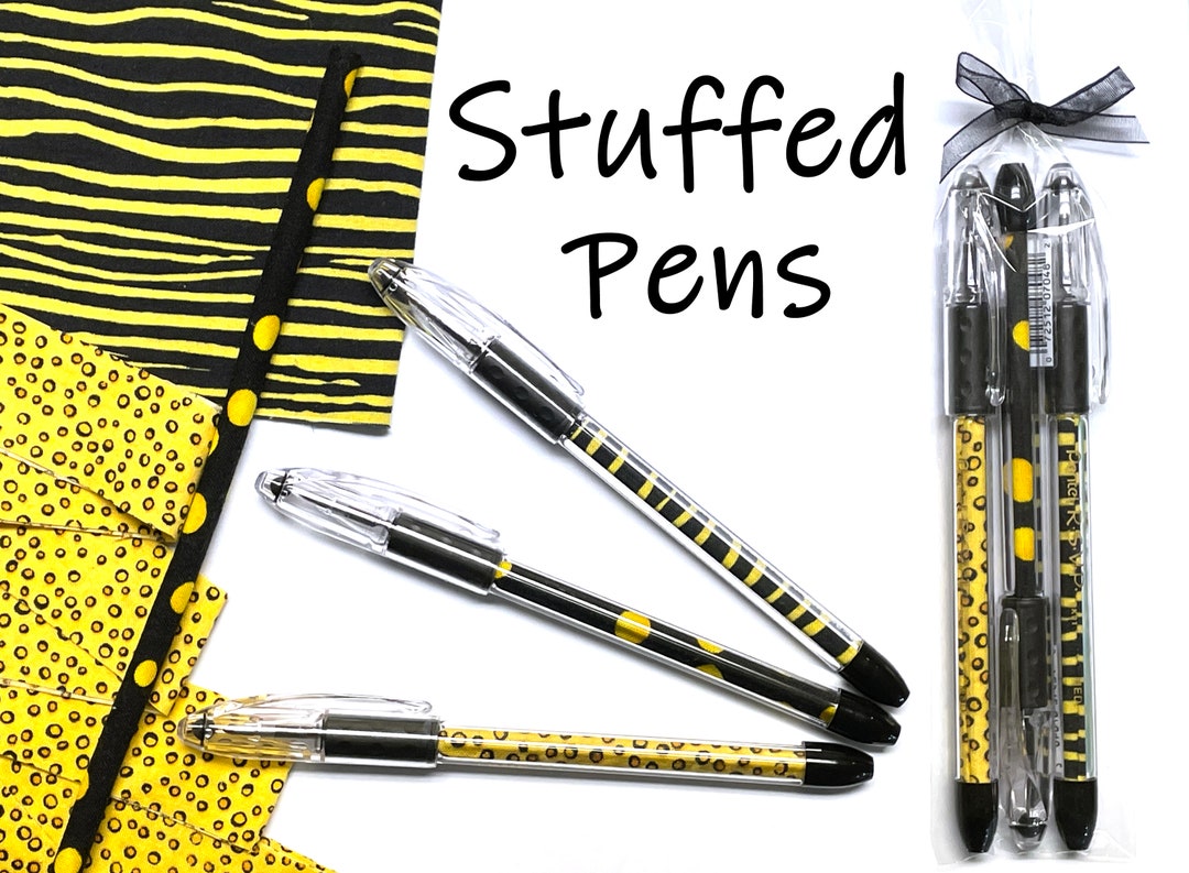 Pens Stuffed With Fabric Make Writing Fun, Goldfinch Collection - Etsy