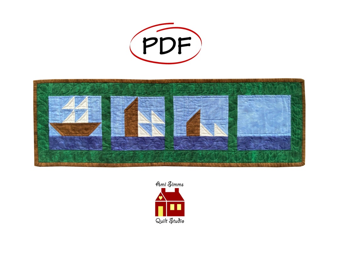 Sinking Sailboat Quilt Pattern: Fast Patchwork Wall Hanging (PDF ...