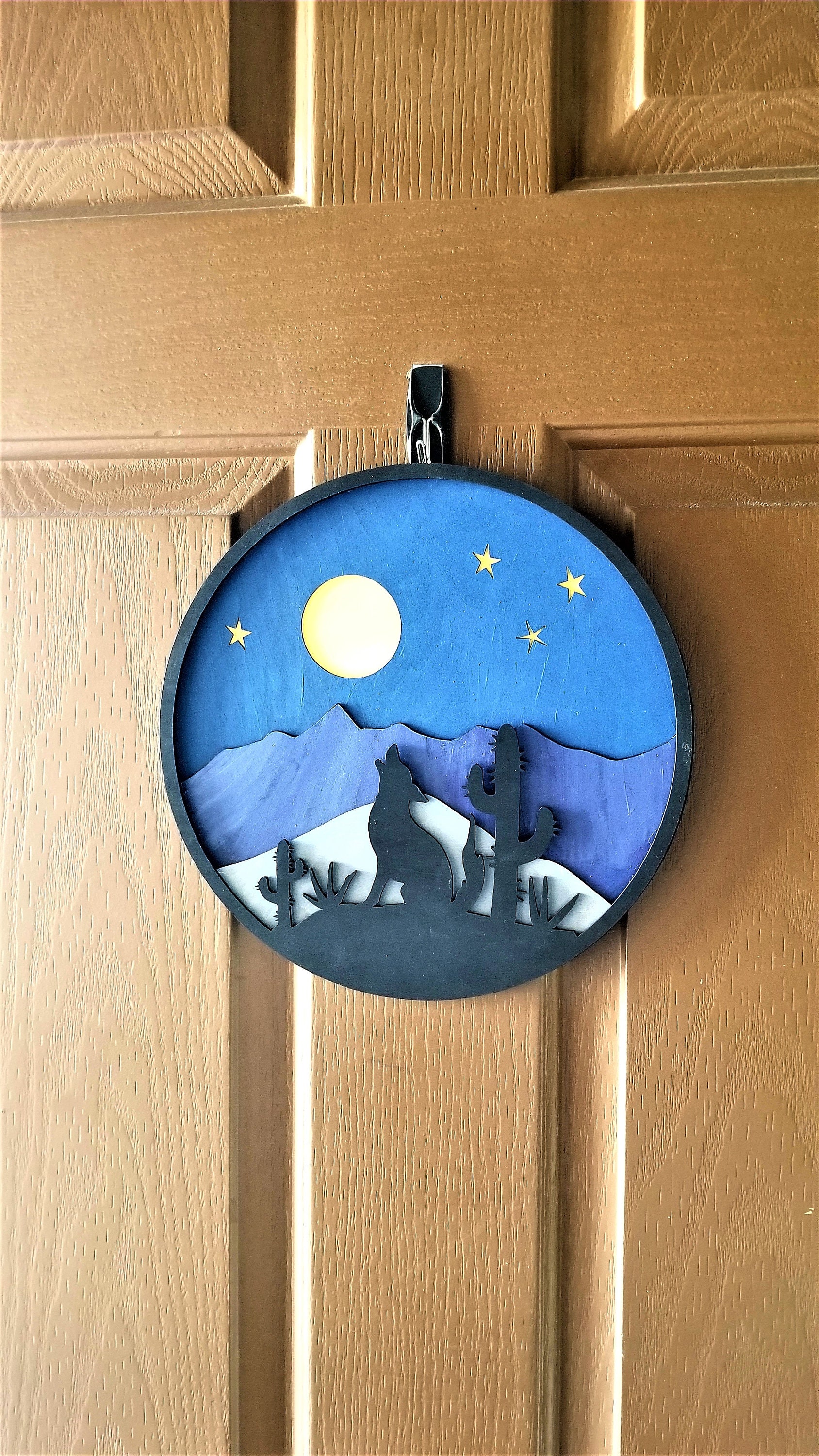 Coyote Desert Scene - Etsy