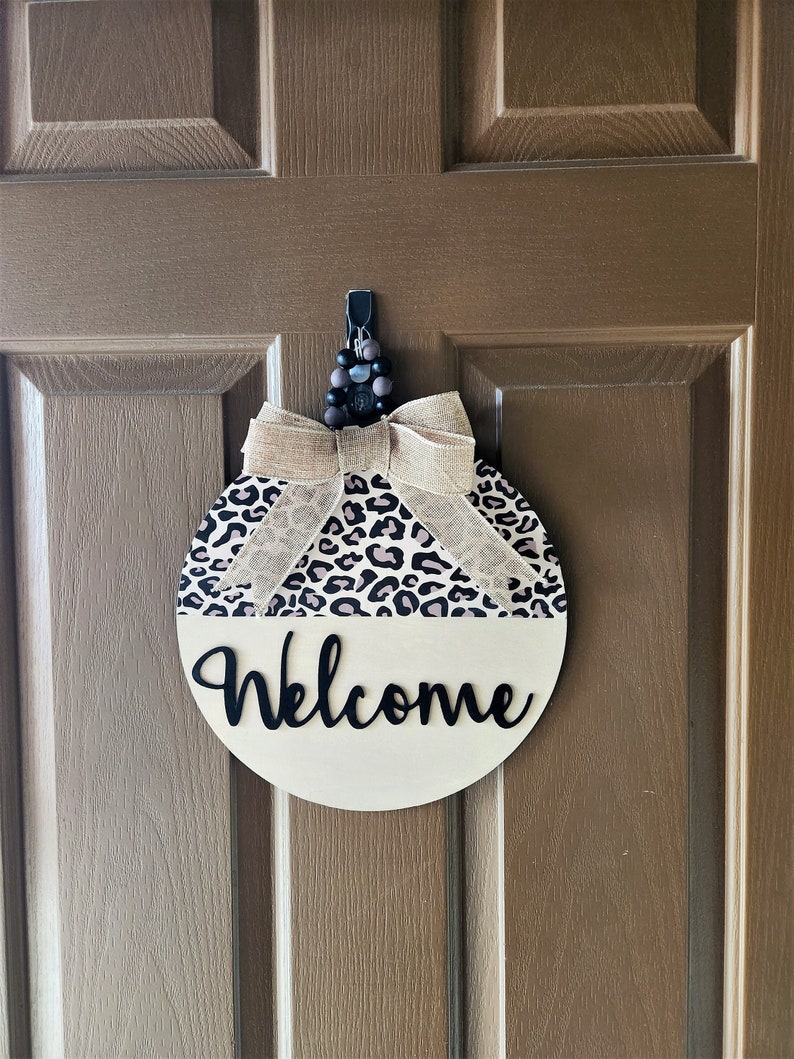 Leopard Print Welcome Sign - Etsy