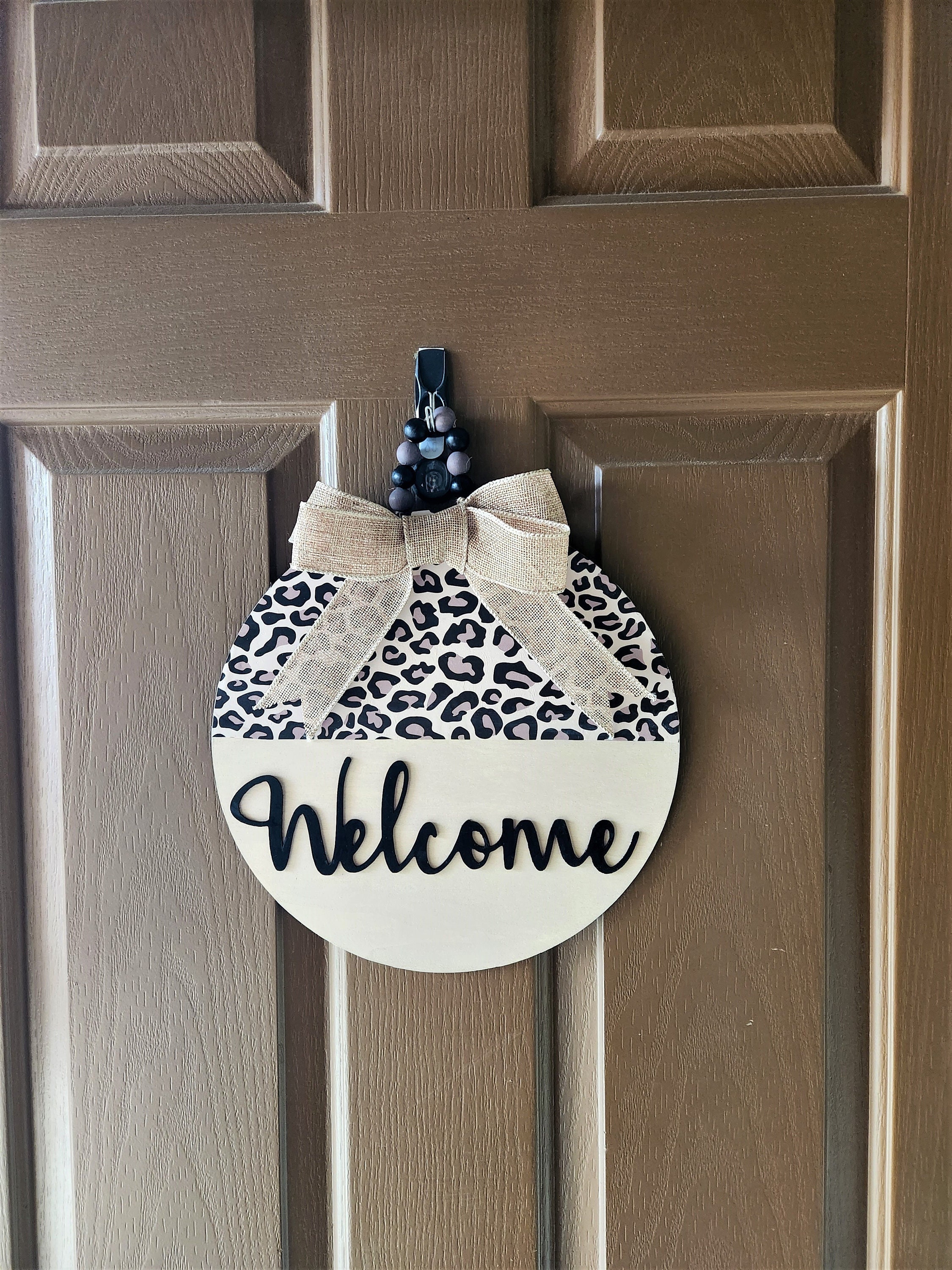 Leopard Print Welcome Sign - Etsy