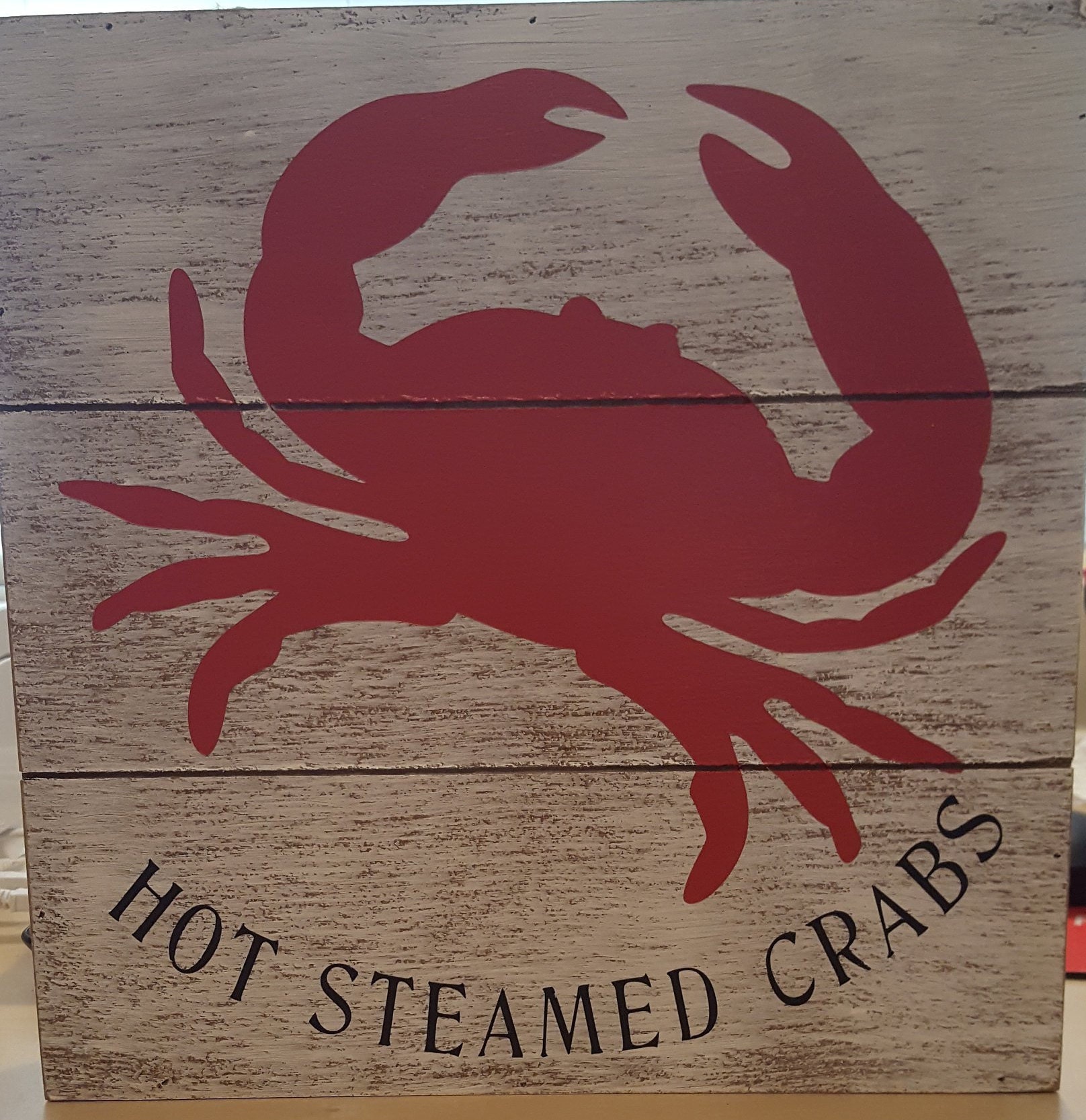 Hot Steamed Crabs Wooden Sign - Etsy