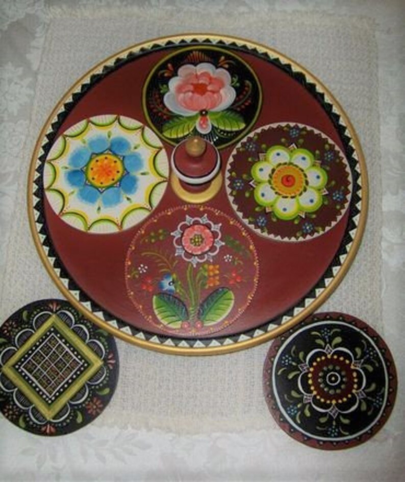 DESIGN PACKET, "os" Style Rosemaling for Coaster Plate - Etsy