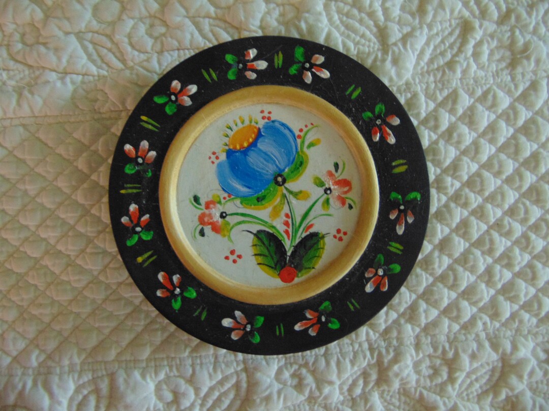 DESIGN PACKET: Rosemaling Os Style, 5-inch Mini Hand-turned Plate ...