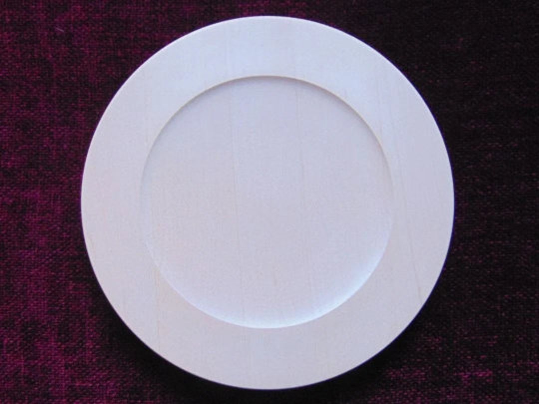 Hand Turned 10-inch Flat Rimmed Plate, Basswood - Etsy