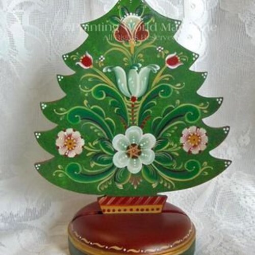 DESIGN PACKET Norwegian Rosemaling Mini Christmas Tree - Etsy