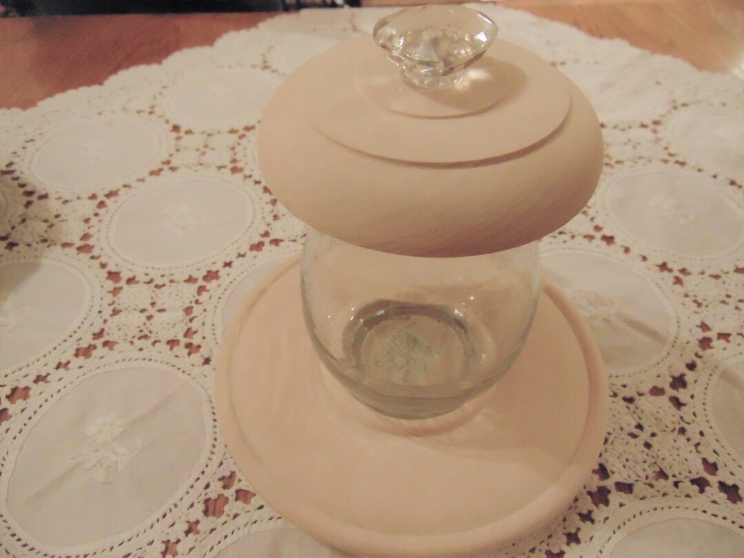 Unfinished Candy Dish Server With Glass Knob - Etsy