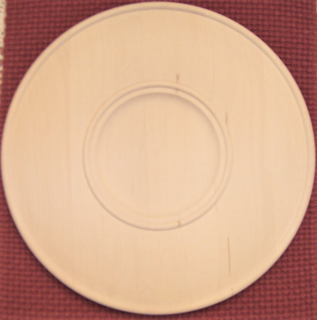 16-inch Wide Rimmed Plate. Hand Turned in Basswood. Ready to Paint! - Etsy