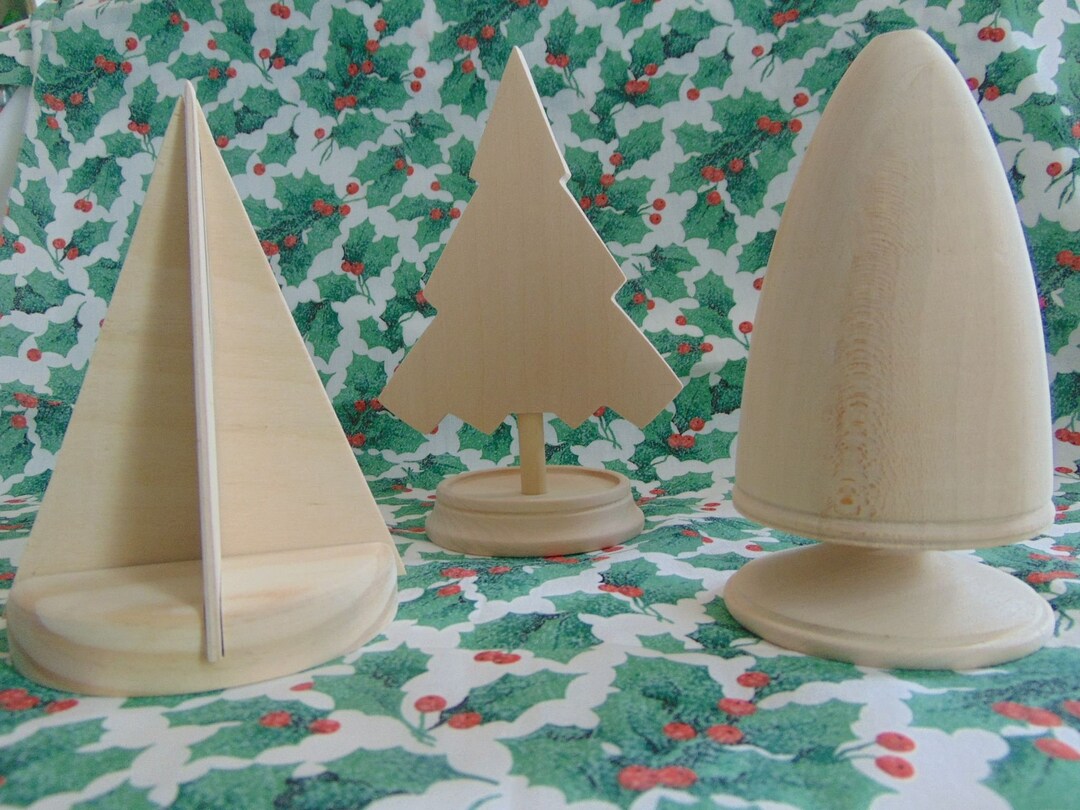 Basswood Mini-christmas Tree on Stand/base. - Etsy