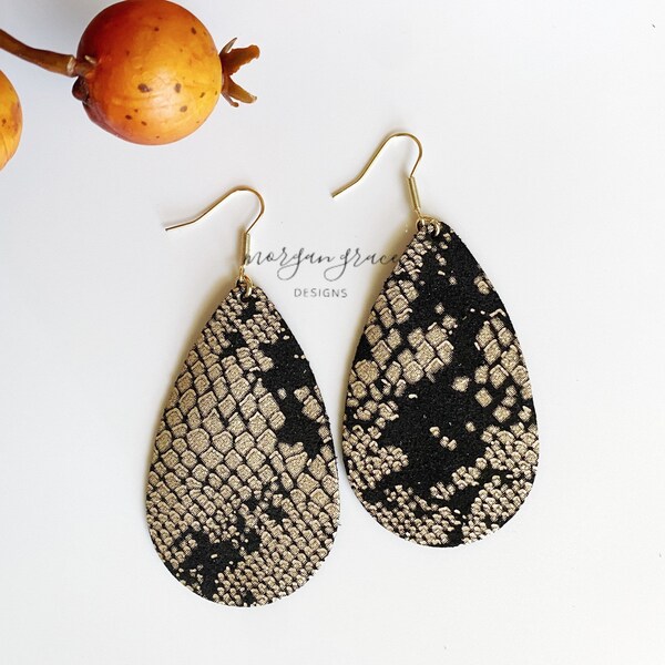 Snakeskin Earrings - Etsy