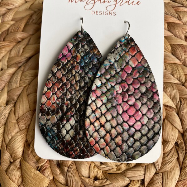 Snakeskin Earrings - Etsy